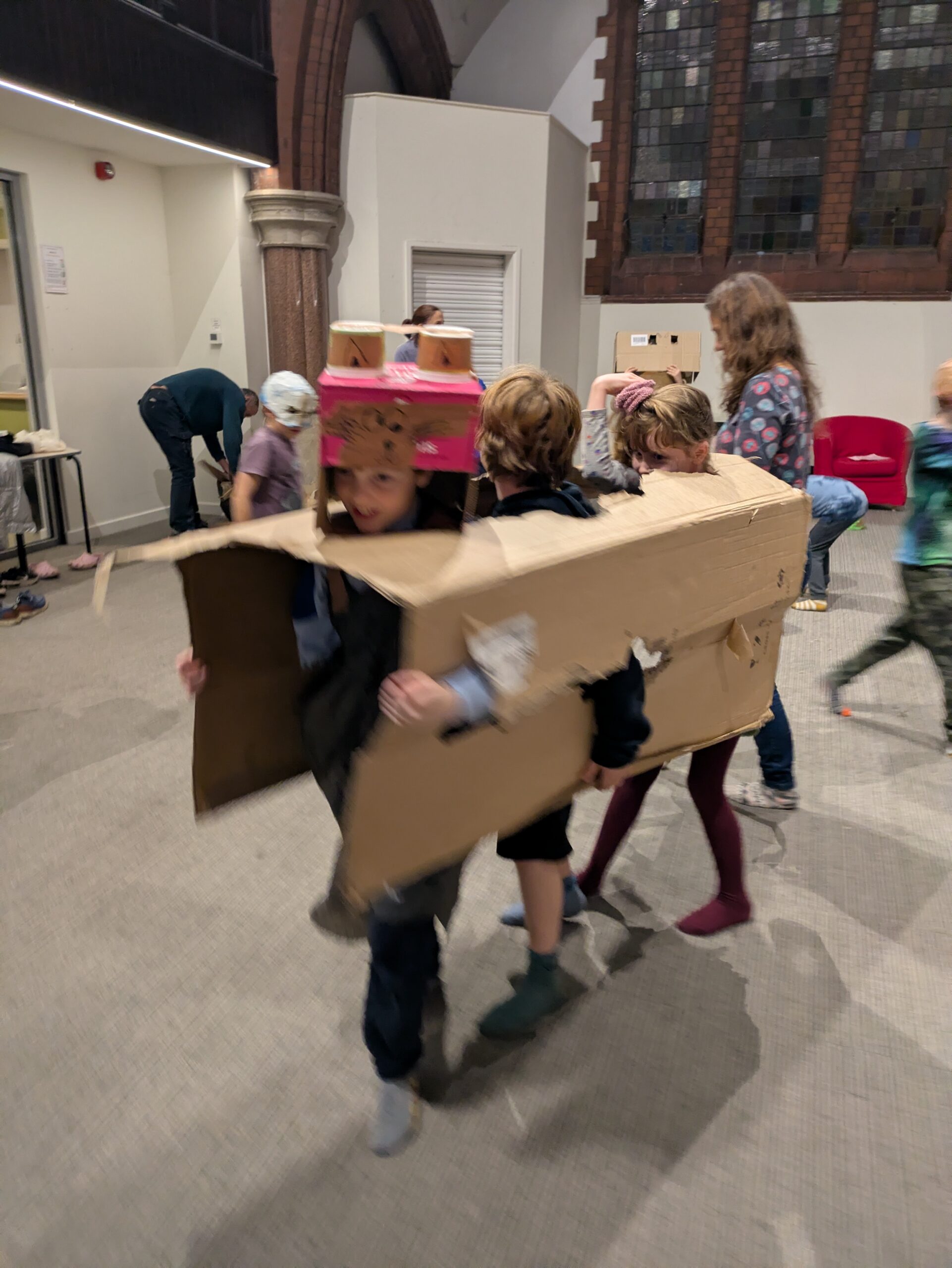 Going Green at our Cardboard Carnival for COP30 - Woodcraft Folk